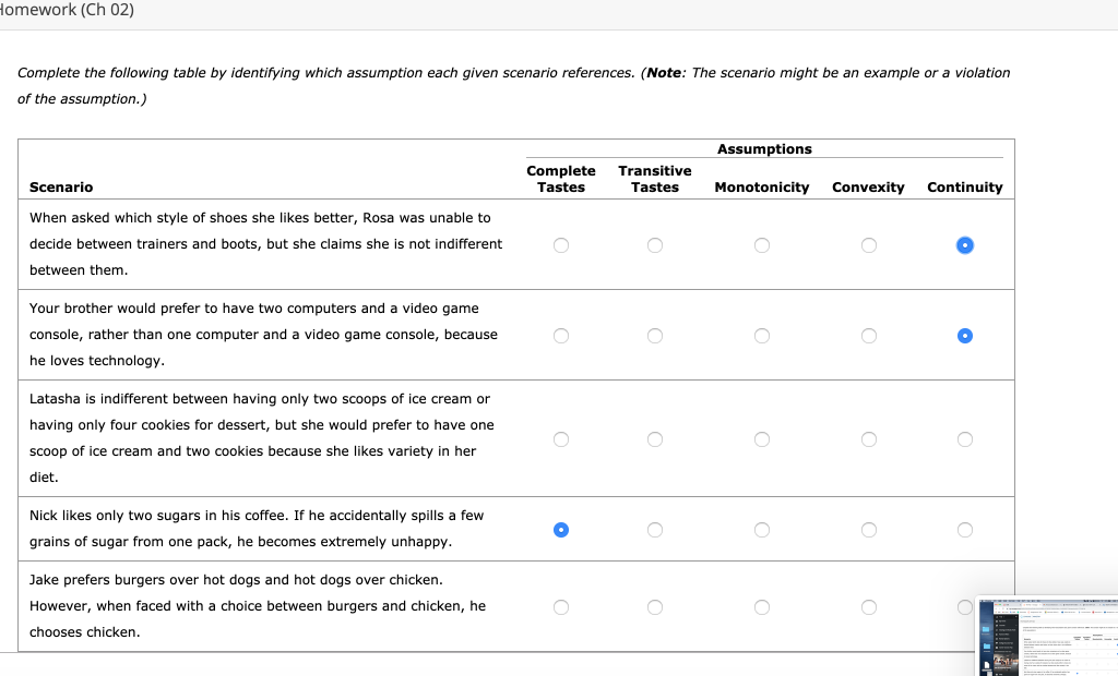 Solved Homework (Ch 02) Complete the following table by | Chegg.com