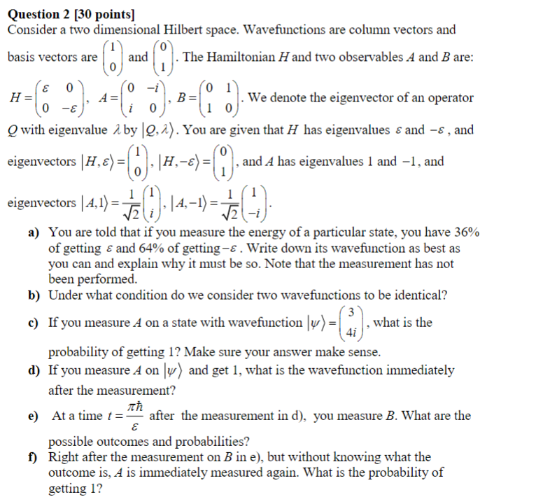 Solved Question 2 [30 points] Consider a two dimensional | Chegg.com