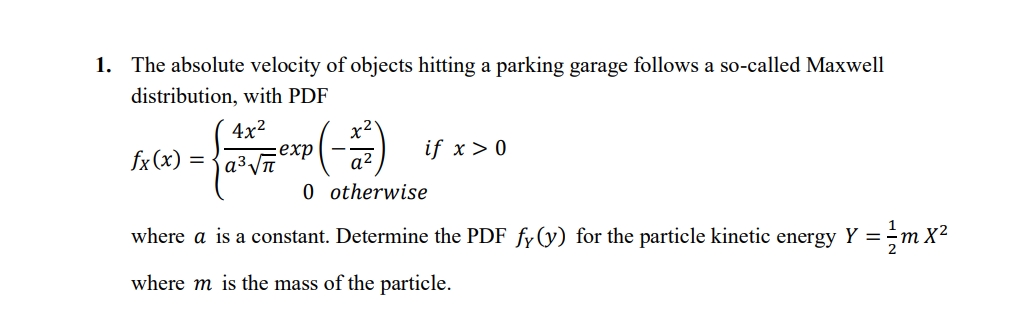 Solved The absolute velocity of objects hitting a parking | Chegg.com