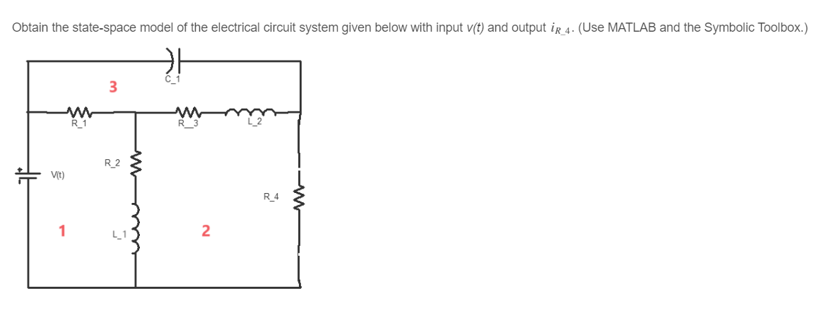 Solved Obtain the state-space model of the electrical | Chegg.com
