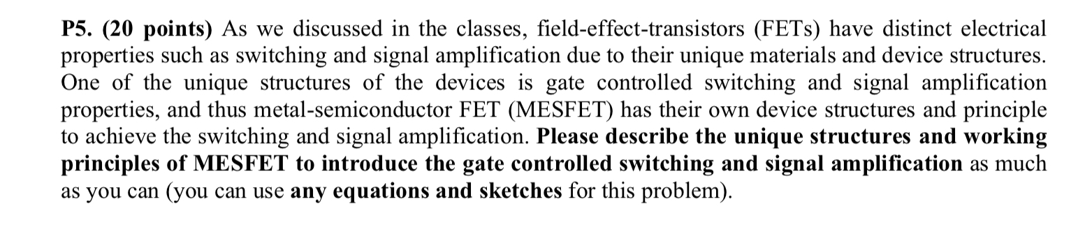 Solved P5. (20 points) As we discussed in the classes, | Chegg.com