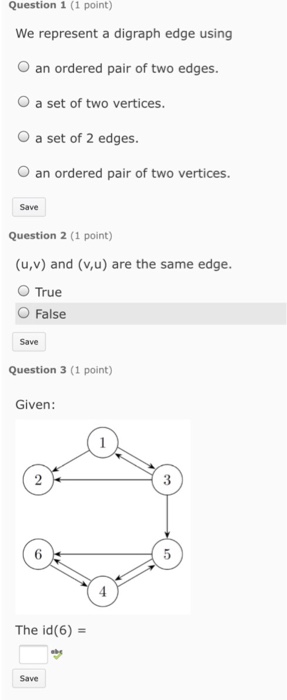 Solved Question 1 (1 point) We represent a digraph edge | Chegg.com