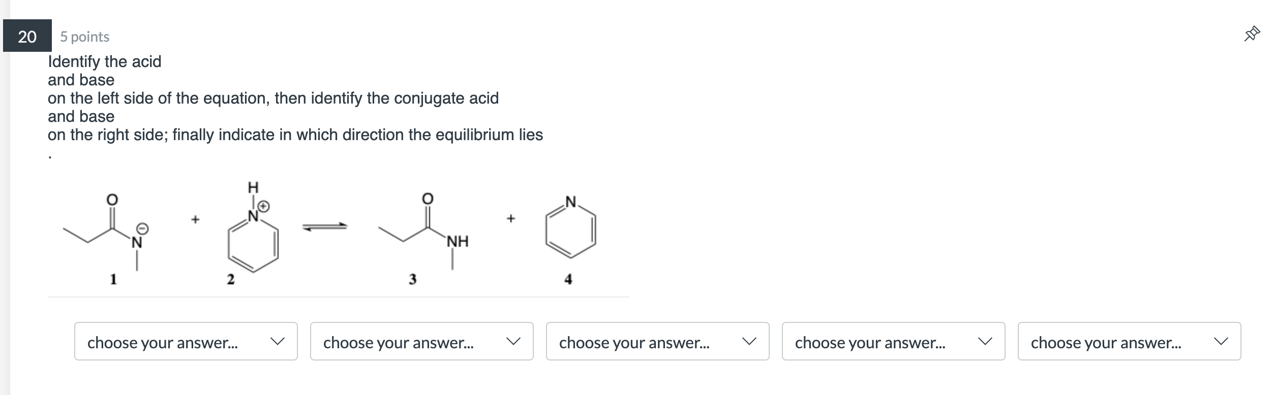 Solved 20 Dod 5 points Identify the acid and base on the | Chegg.com