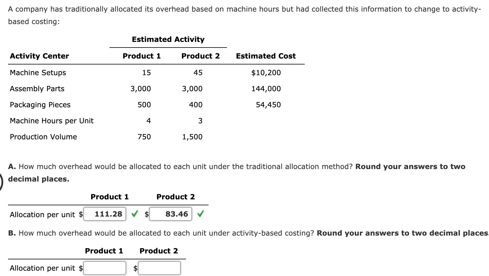 Solved A company has traditionally allocated its overhead | Chegg.com