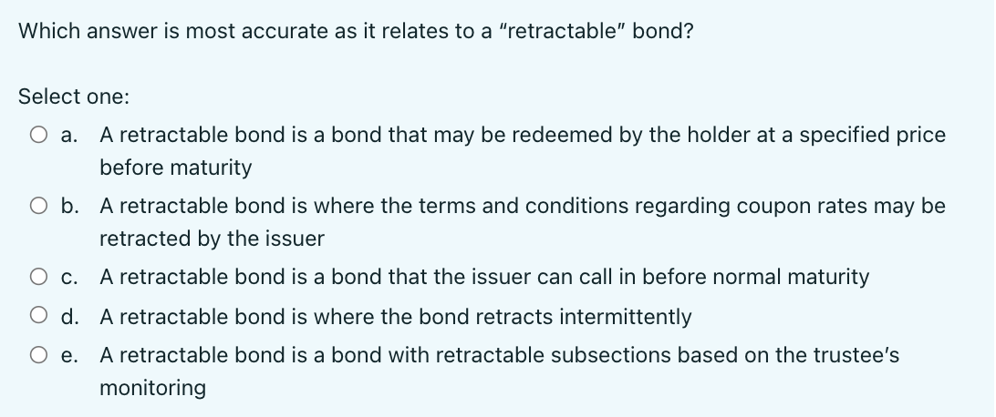 Solved Which answer is most accurate as it relates to a | Chegg.com