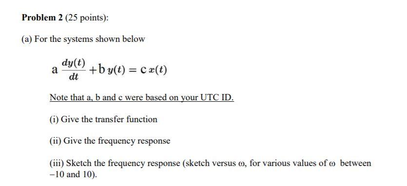 Solved use a = 9 b = 5 c = 8 d = 5 | Chegg.com