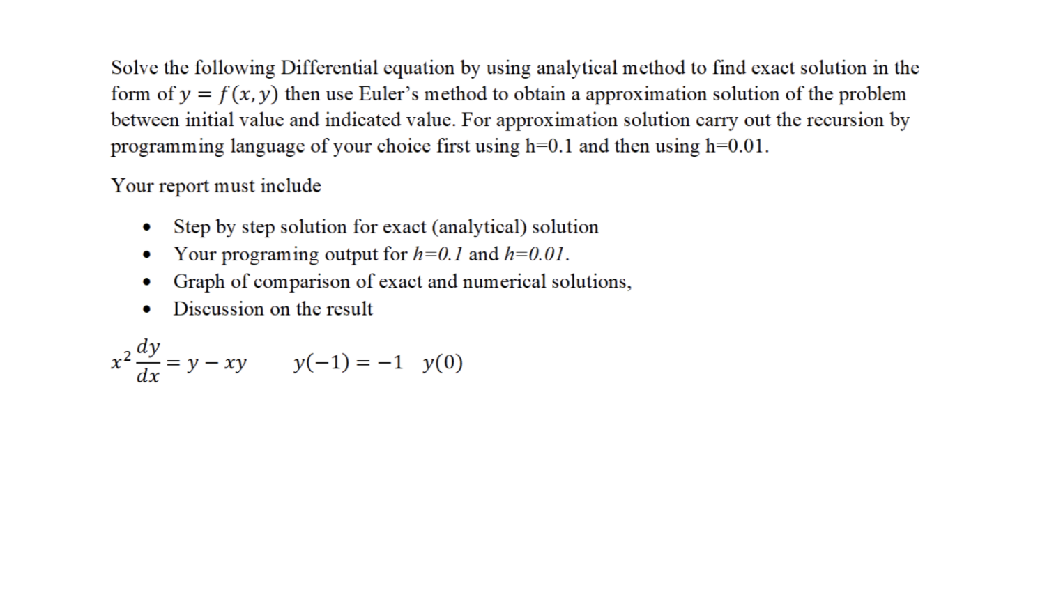 Solved Solve the following Differential equation by using | Chegg.com
