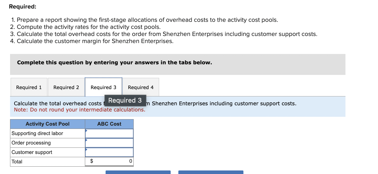 Solved Required: 1. Prepare a report showing the first-stage | Chegg.com