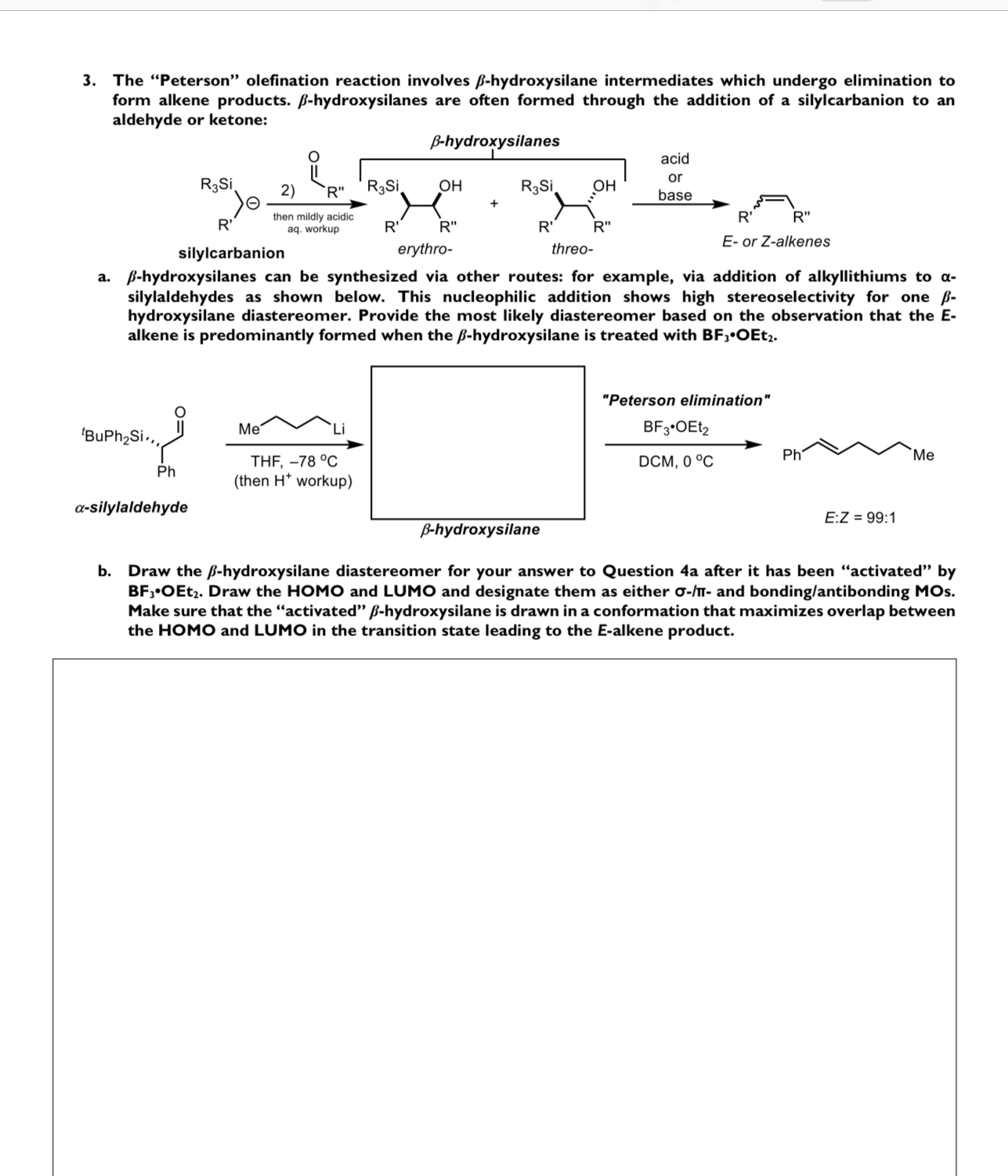 The "Peterson" olefination reaction involves | Chegg.com