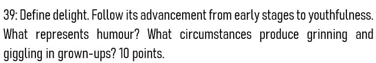 Solved 39: Define delight. Follow its advancement from early | Chegg.com
