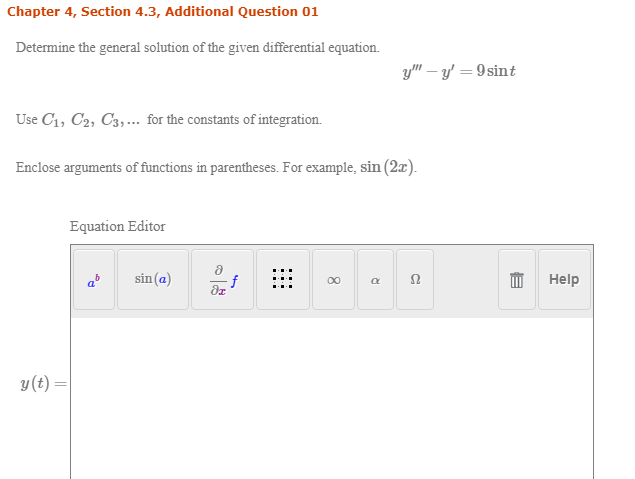 Solved Chapter 4, Section 4.3, Additional Question 01 | Chegg.com