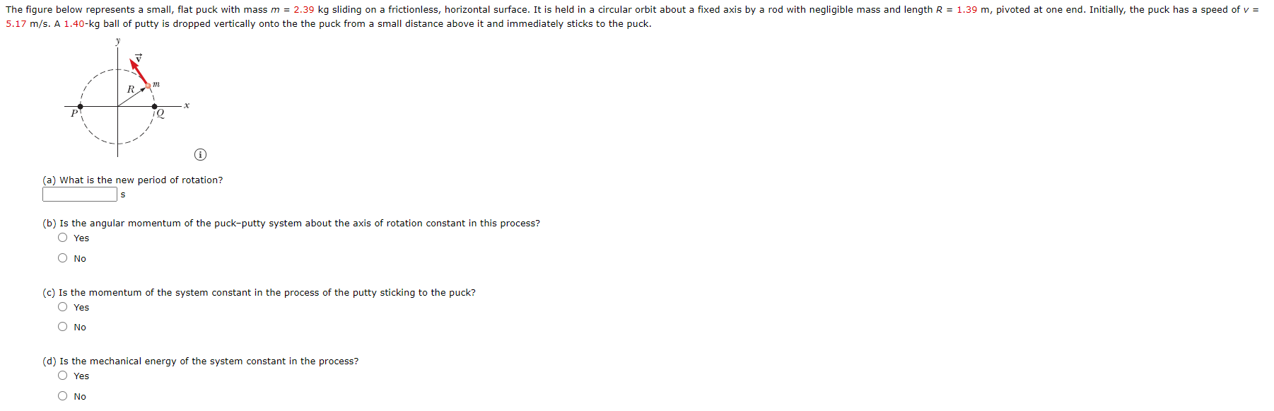Solved The figure below represents a small, flat puck with | Chegg.com