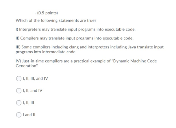 Solved (0.3 points) Static type-checking is the process of | Chegg.com