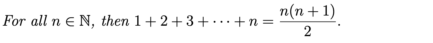 Solved +2+3+⋯+n=2n(n+1) | Chegg.com