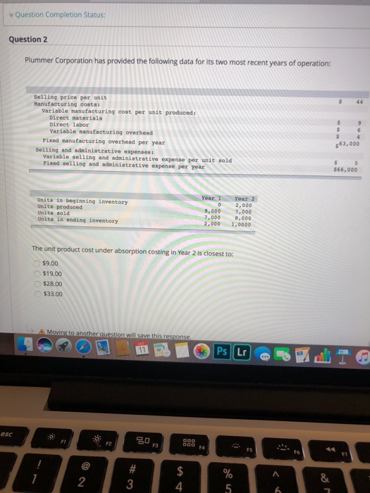 Solved v Question Completion Status: Question2 Plummer | Chegg.com