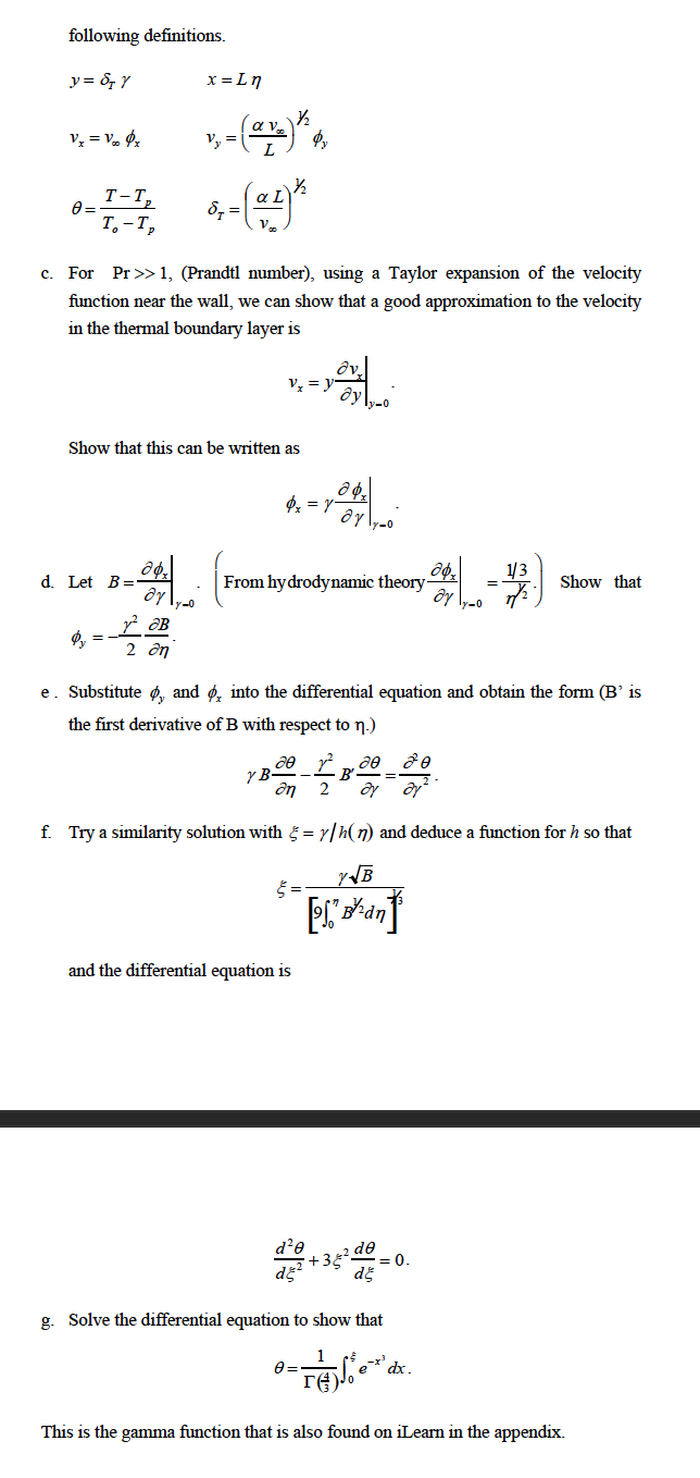 Boundary Layer Analysis Using Similarity | Chegg.com