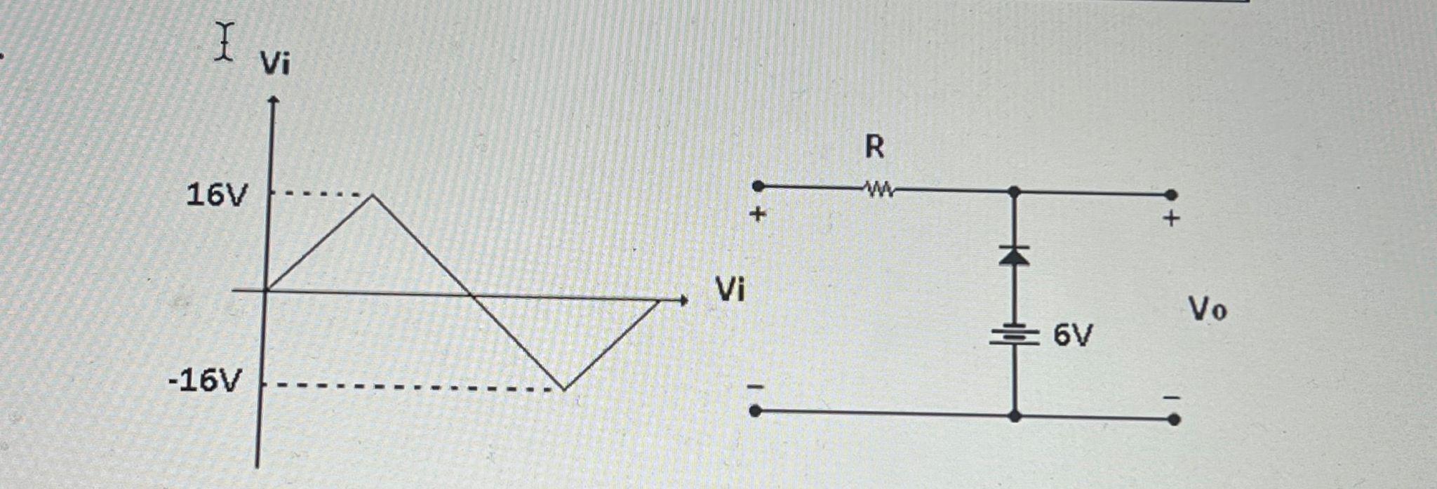 Solved For the input voltage Vi in the figure, show the | Chegg.com