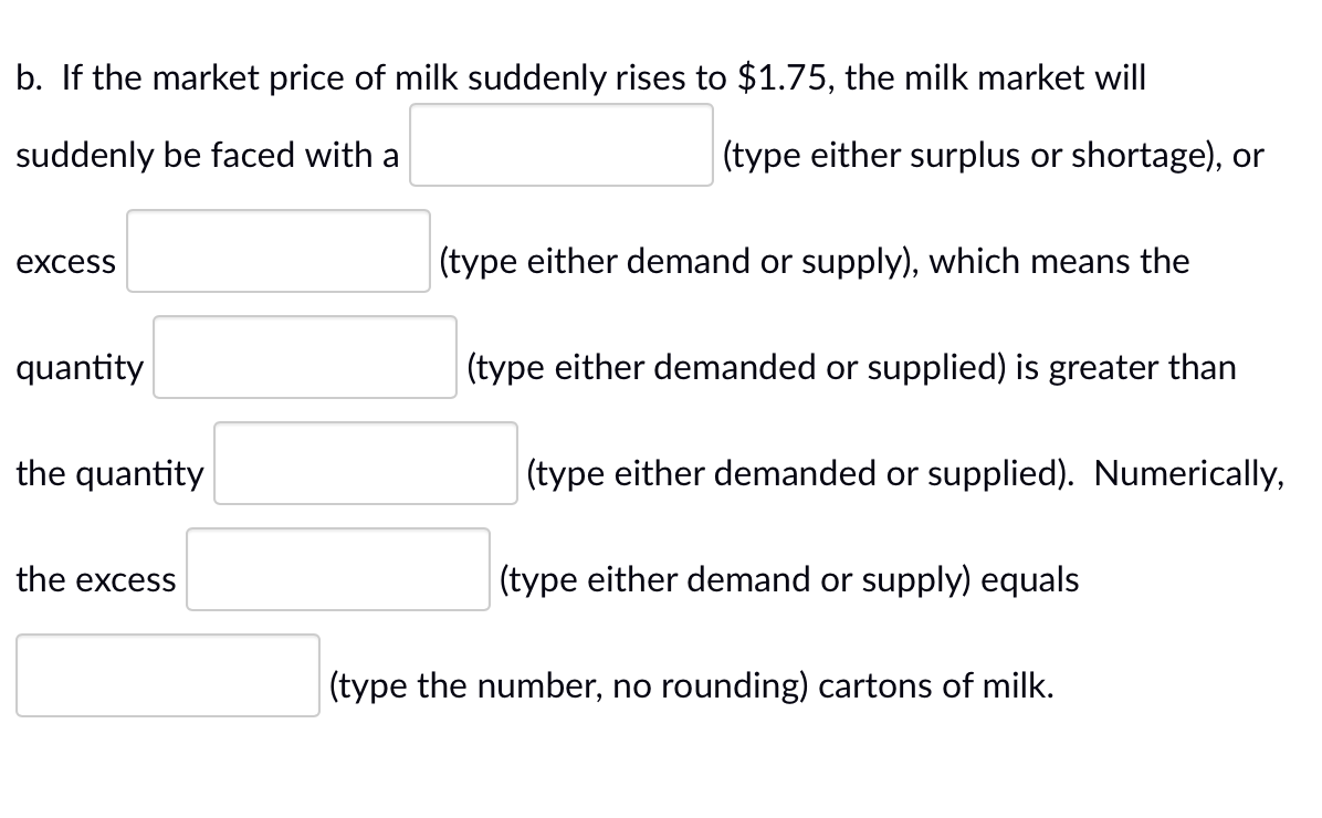 Solved Cartons Per Day TABLE 1 Price (dollars per carton) | Chegg.com