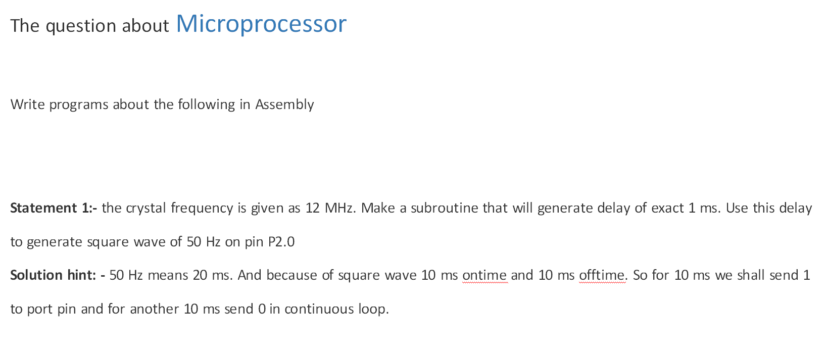 Solved The question about Microprocessor Write programs | Chegg.com