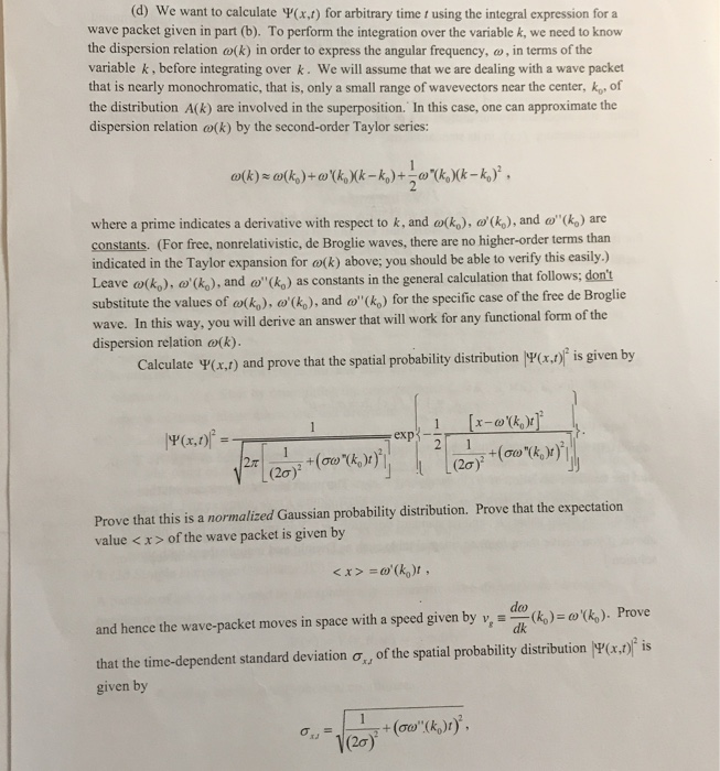 Solved (a) Consider the following Gaussian probability | Chegg.com
