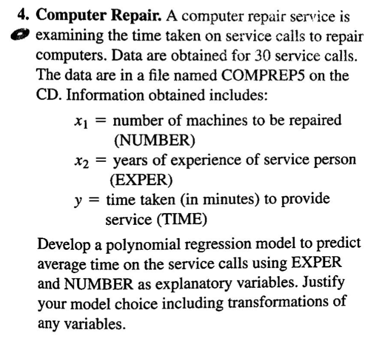 Solved Computer Repair. A computer repair service | Chegg.com