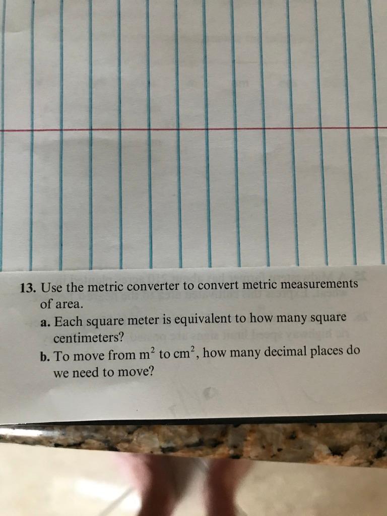 Solved 13. Use the metric converter to convert metric | Chegg.com