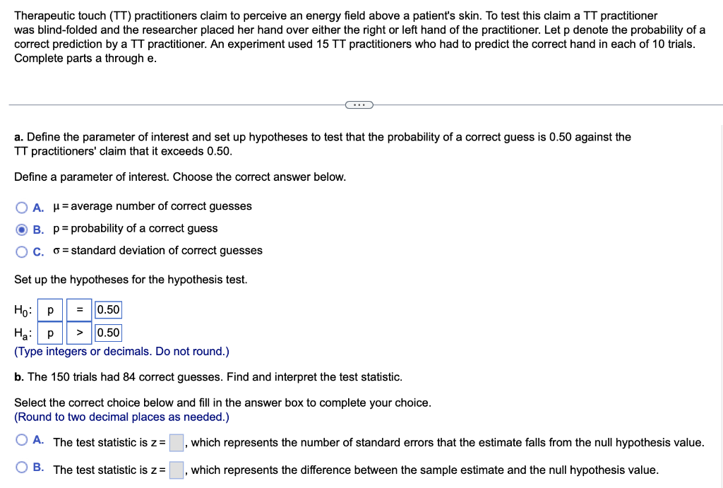 Solved Therapeutic touch (TT) practitioners claim to | Chegg.com