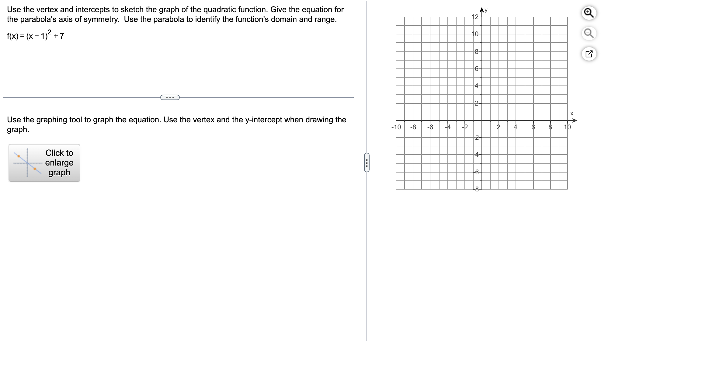 Solved Use the vertex and intercepts to sketch the graph of | Chegg.com