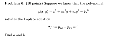 Solved Problem 6. (10 points) Suppose we know that the | Chegg.com