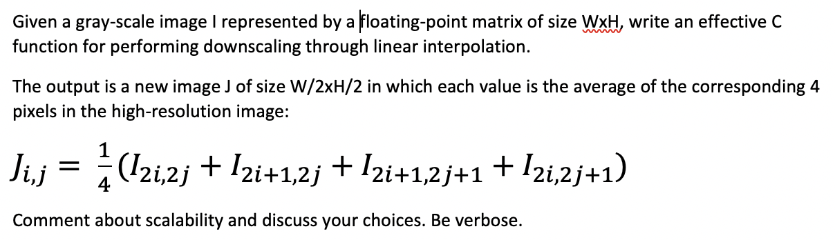Given a gray-scale image I represented by a | Chegg.com