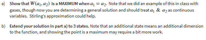 W is mutiplicity a) Is finding a general equation for | Chegg.com ...