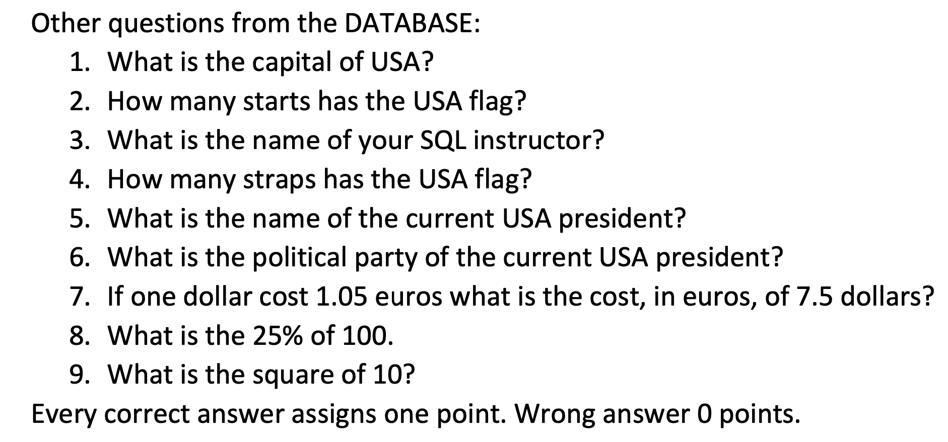 Solved 1. Submit in a text file the SQL statements needed to | Chegg.com