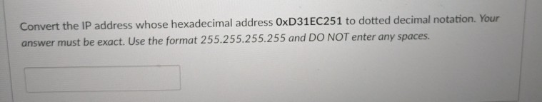 Solved Given the following subnet, what is the subnet mask | Chegg.com