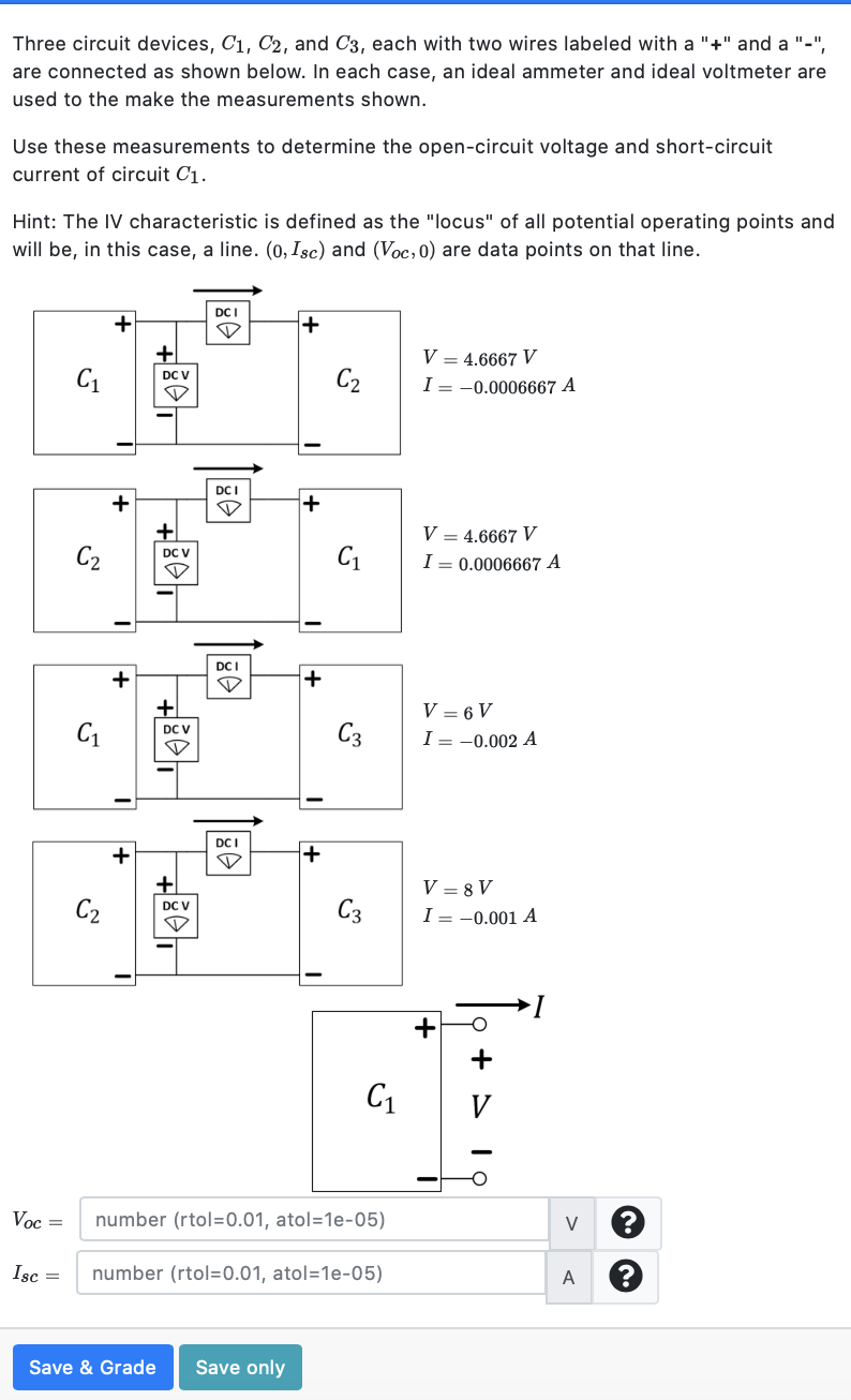 Solved Three circuit devices, C1, C2, and C3, each with two | Chegg.com