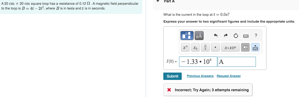 Solved A 20 cm×20 cm square loop has a resistance of 0.12Ω. | Chegg.com