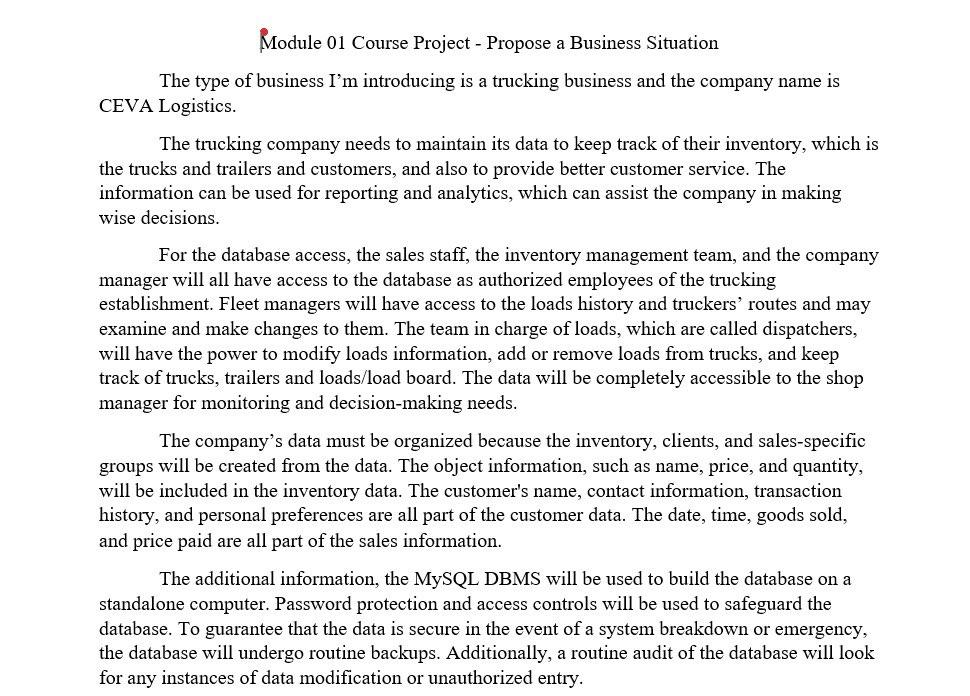 Solved SQL Assignment Now that you have a fully developed | Chegg.com