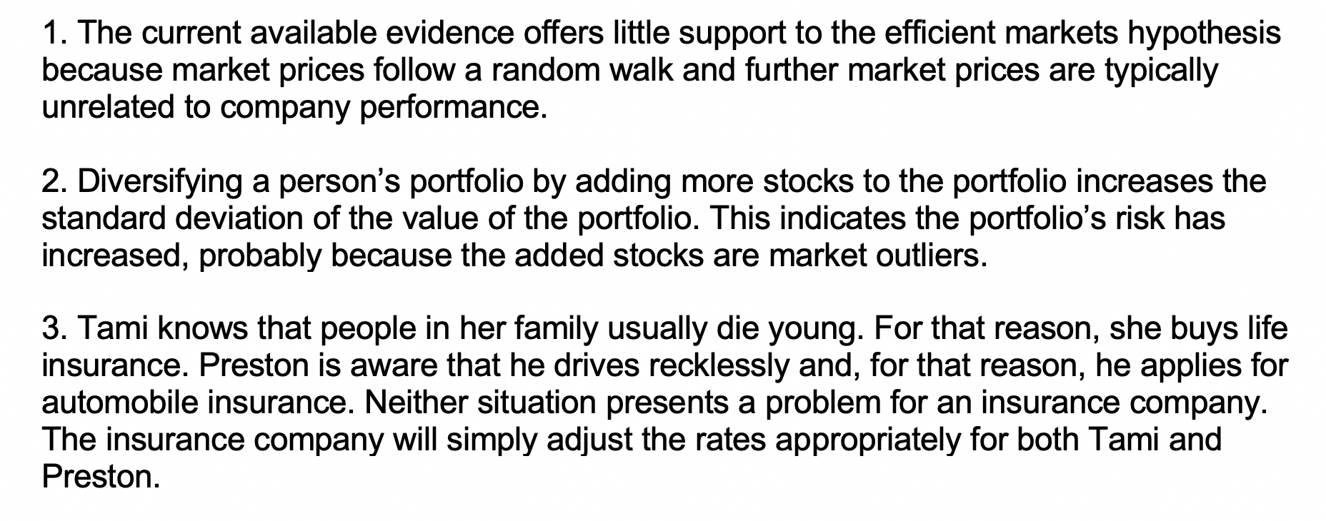 Solved INSTRUCTIONS: For each of the statements (or | Chegg.com