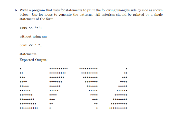 Solved C Program Please Use Setw For Spacing Between