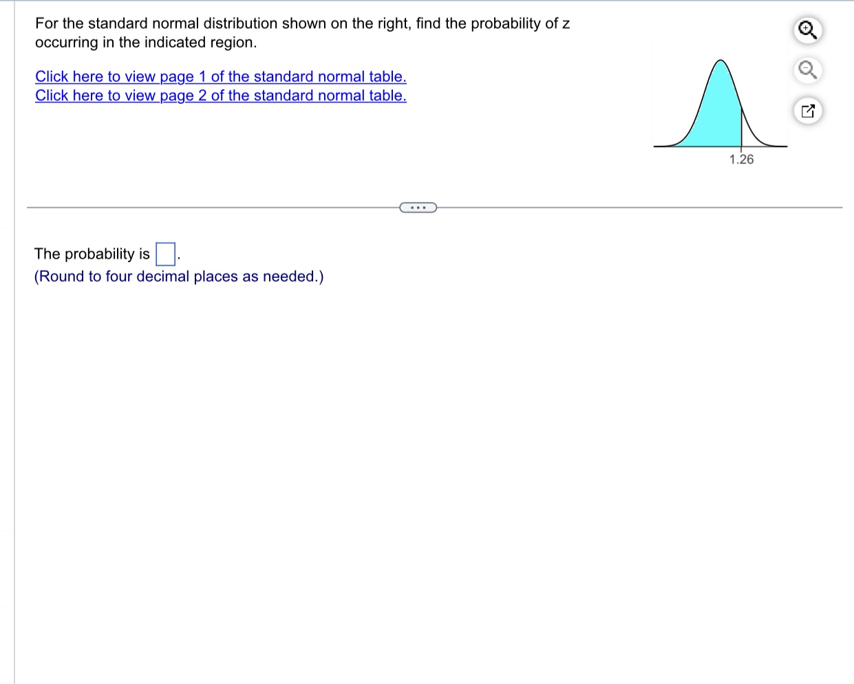 Solved For the standard normal distribution shown on the | Chegg.com