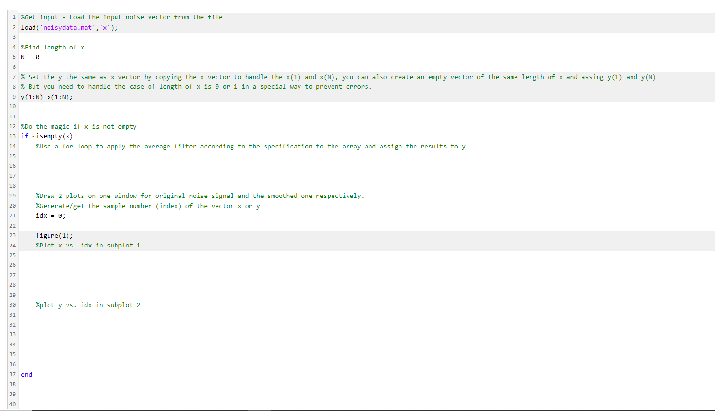 Solved \%Get input - Load the input noise vector from the | Chegg.com