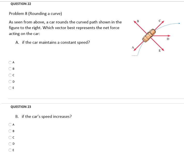 Solved QUESTION 22 Problem 8 (Rounding a curve) As seen from | Chegg.com