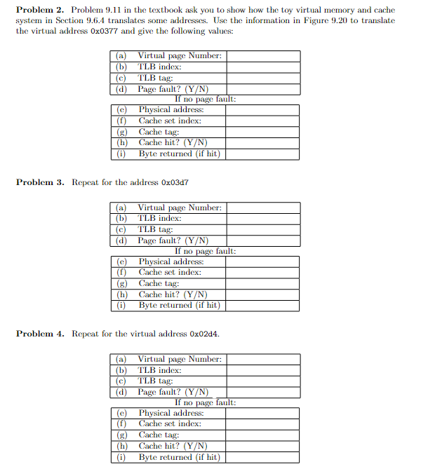 Solved Problem 2. Problem 9.11 in the textbook ask you to | Chegg.com