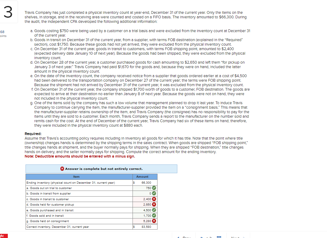 Travis Company has just completed a physical | Chegg.com