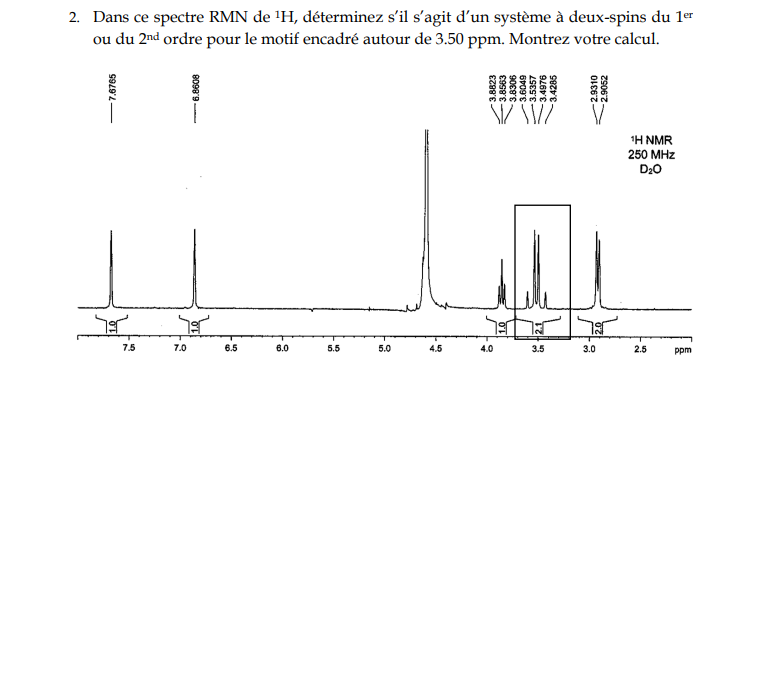Dans ce spectre RMN de 1H, déterminez s'il s'agit | Chegg.com