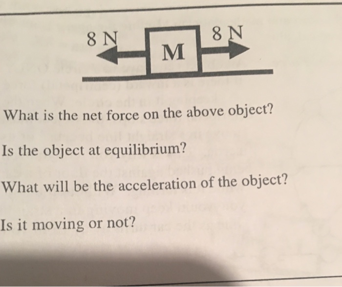 Solved 8 N 8 What is the net force on the above object? Is | Chegg.com