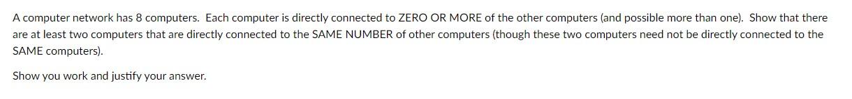 Solved computers) Show you work and justify your answer. A | Chegg.com
