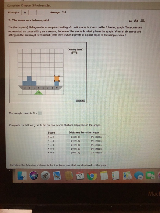Solved Complete: Chapter 3 Problem Set 2. The mean as a | Chegg.com
