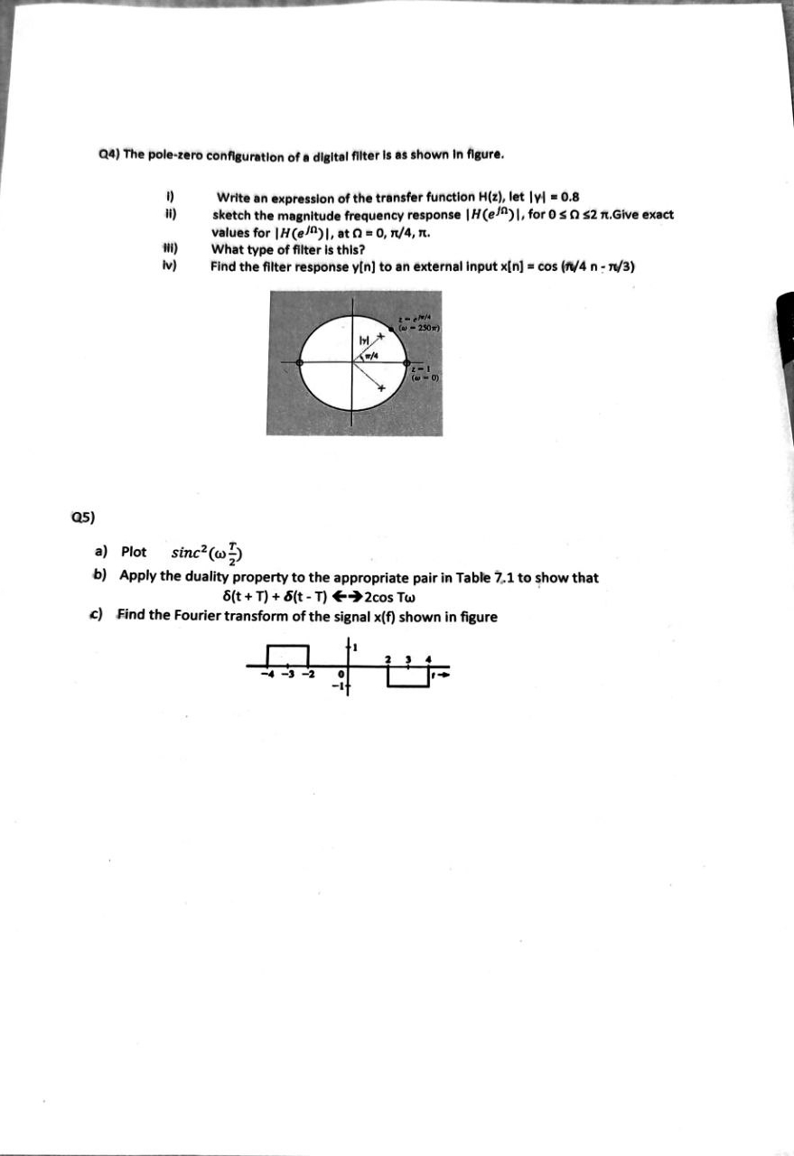 Solved Q4H(z), ﻿let |Y|=0.8ii|H(ejΩ)|, ﻿for 0≤Ω≤2π. ﻿Give | Chegg.com