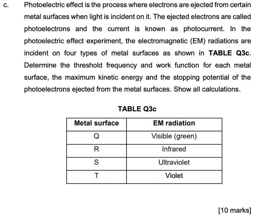 C. Photoelectric effect is the process where | Chegg.com