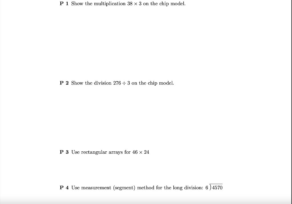 Solved P 1 Show the multiplication 38 x 3 on the chip model. | Chegg.com